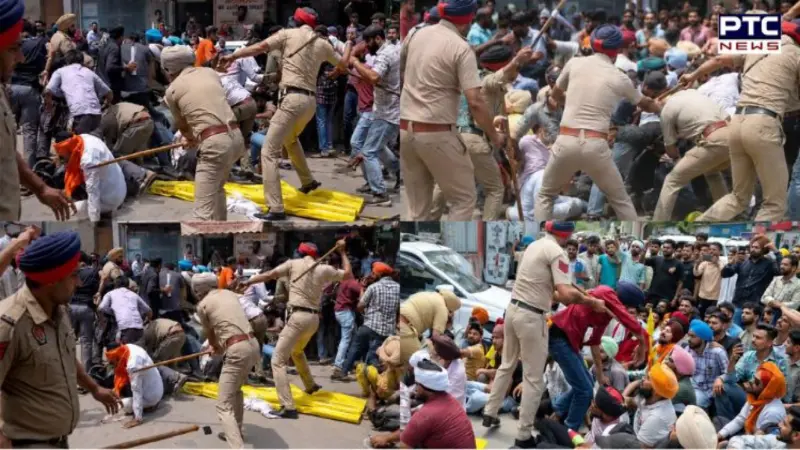 Patiala: Police resort to lathi charge on protesting apprentice linemen ...