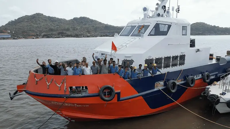 Mumbai shipyard launches indigenous high-speed passenger vessel Ocean ...