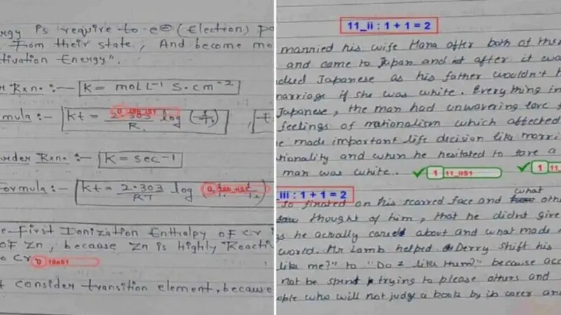 Class 12 students point out 'handwriting mismatch' in Physics ...
