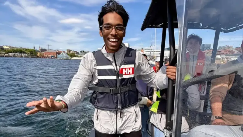 R Praggnanandhaa Celebrates Victory Over Magnus Carlsen in Norway Chess ...