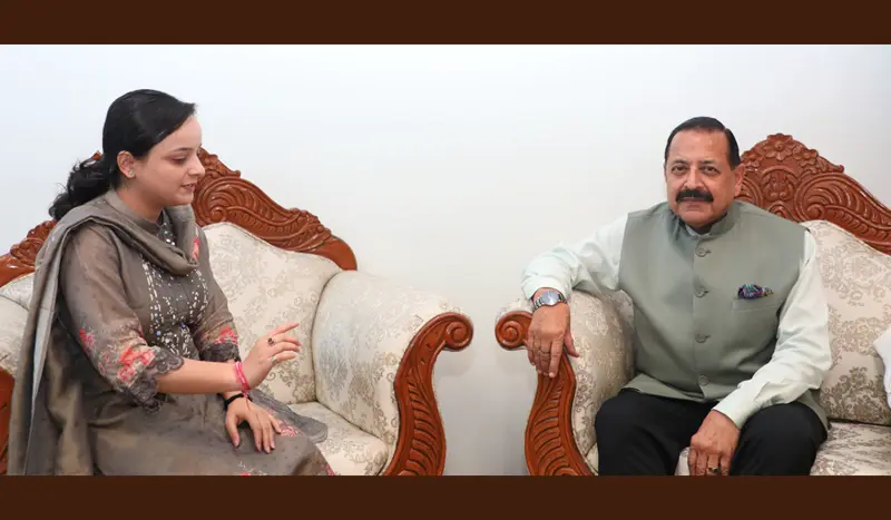 Shagun Parihar meets Dr Jitendra Singh, discusses developmental issues ...