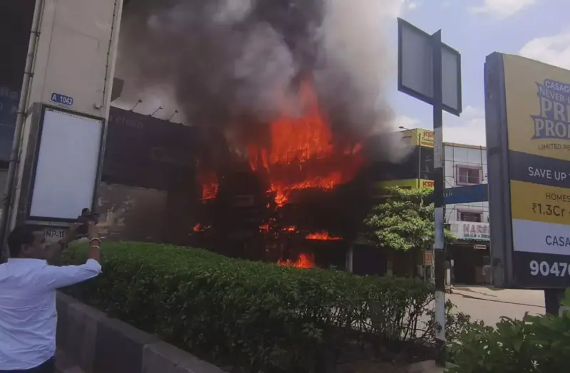 Massive fire guts Ameerpet shopping complex near metro station; 20 ...
