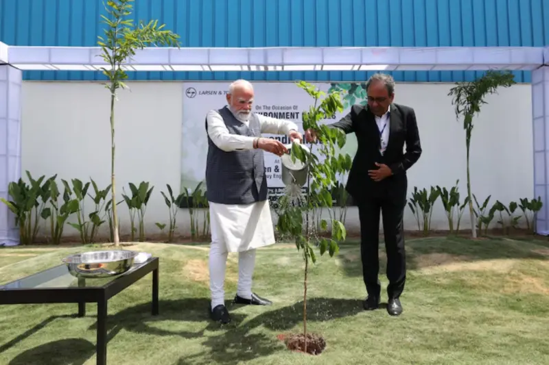 PM Modi Plants Sapling On World Environment Day; Reviews Key Projects ...