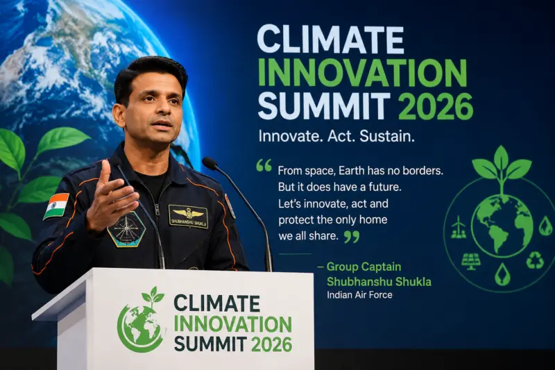 Group Captain Shubhanshu Shukla Urges Earth Conservation at Climate ...