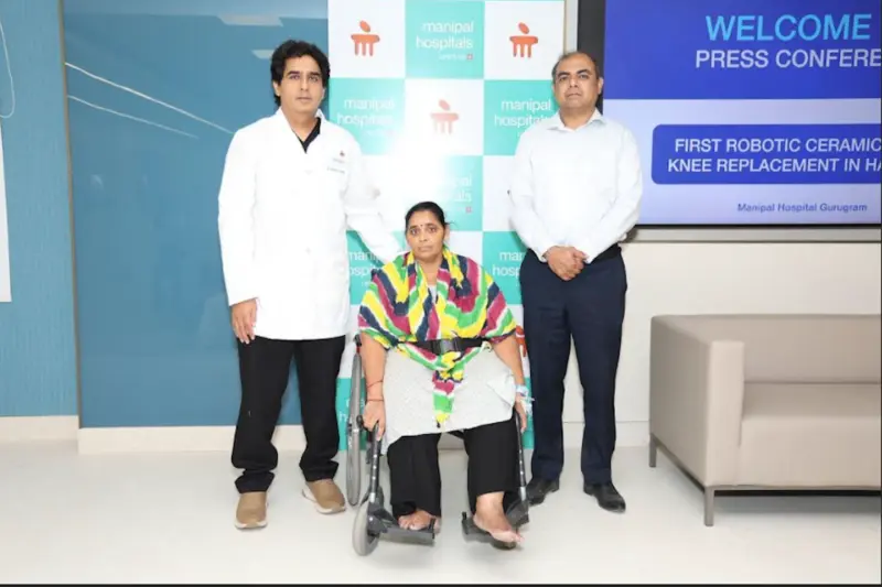 Haryana's First Robot-Assisted Ceramic Total Knee Replacement ...