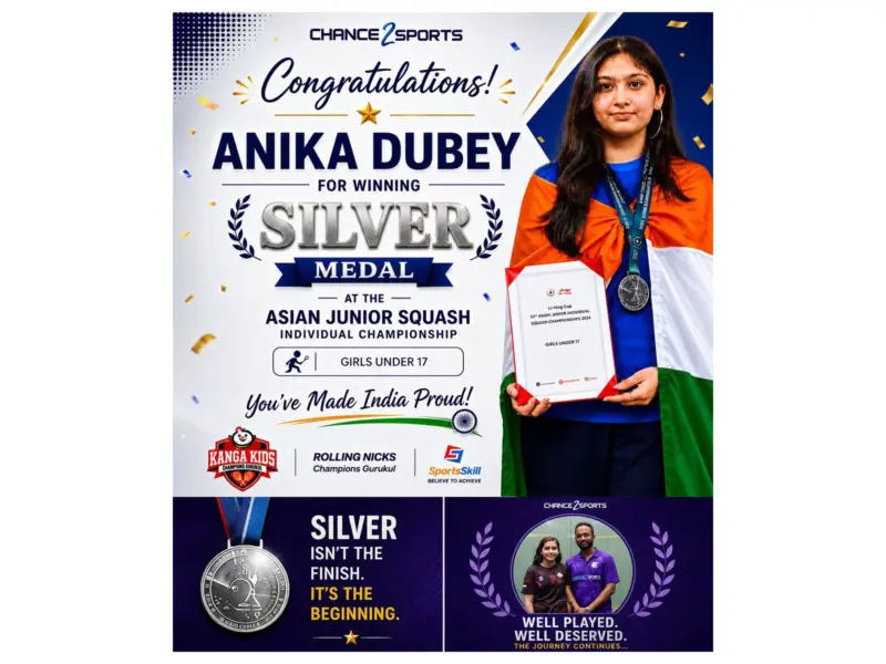 Anika Dubey wins silver medal at Asian Junior Squash Championships ...