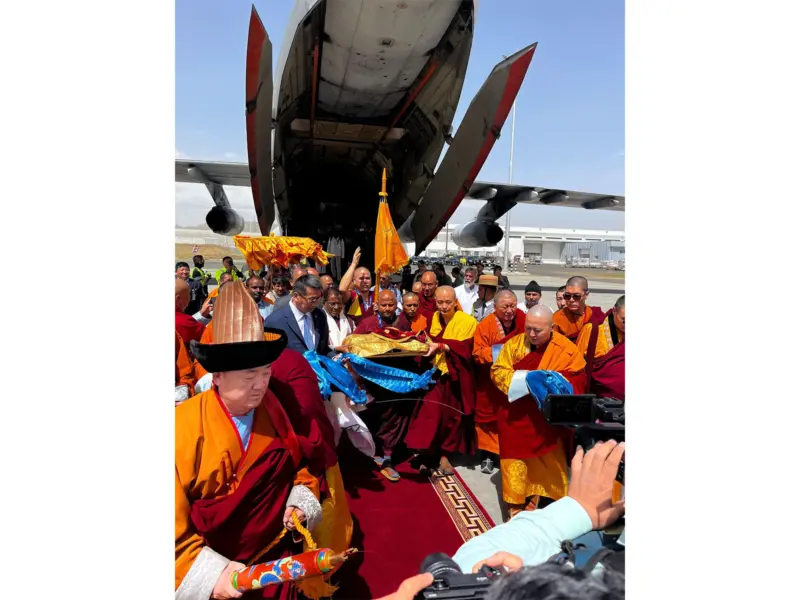 India transfers sacred relics of Lord Buddha to Mongolia for 10-day ...