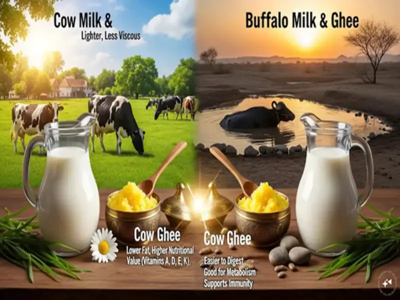Comparing Cow and Buffalo Milk: Which is Healthier and Yields More Ghee ...
