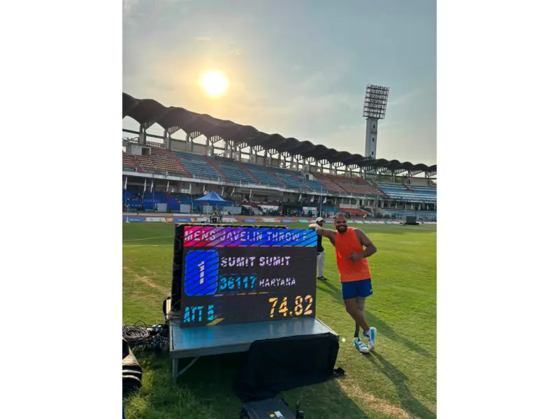 Sumit Antil breaks his own javelin F64 world record at Indian Open Para ...