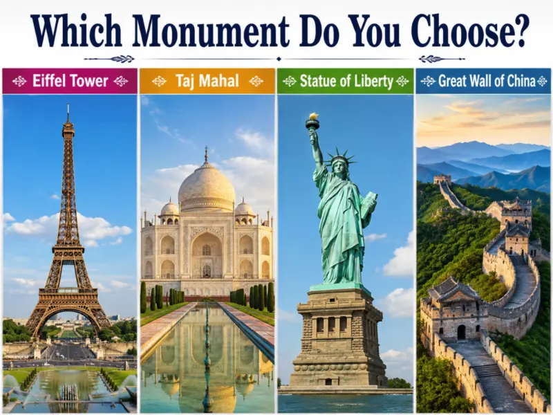Personality Test: Pick a Monument to Check Out Your Emotional Weakness ...